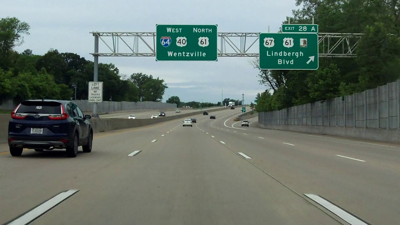 Interstate 64 - Missouri (Exits 31 to 25) westbound - YouTube