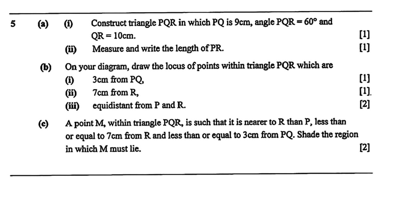 Mathematics paper 2- Geometric Construction exam revision Part 1 - YouTube