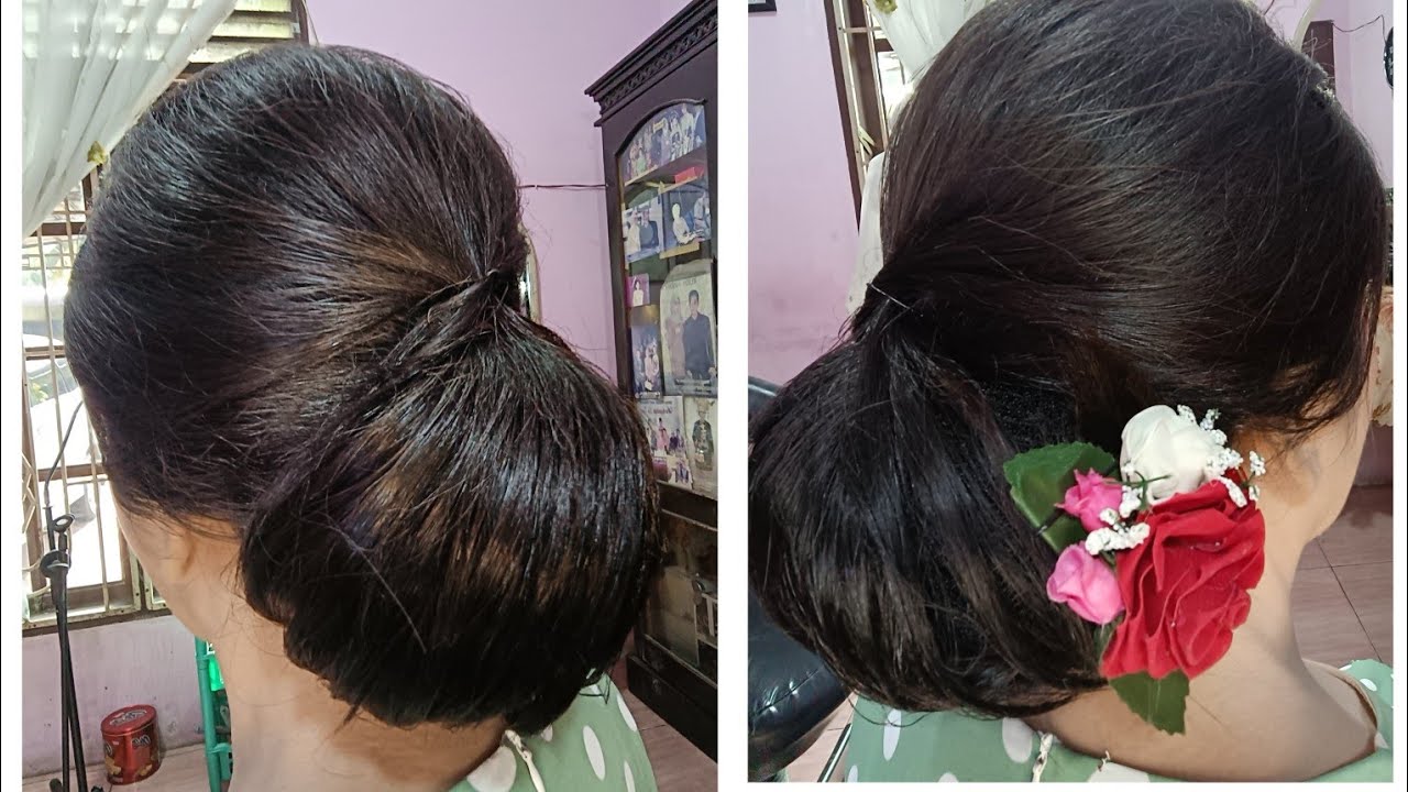 sanggul Cepol di serat praktis cantik makeup bunda asih - YouTube