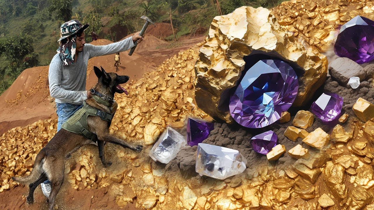 Amazing Mining a lot TREASURES GOLD by K9 DOG - Skills Man & Dog ...