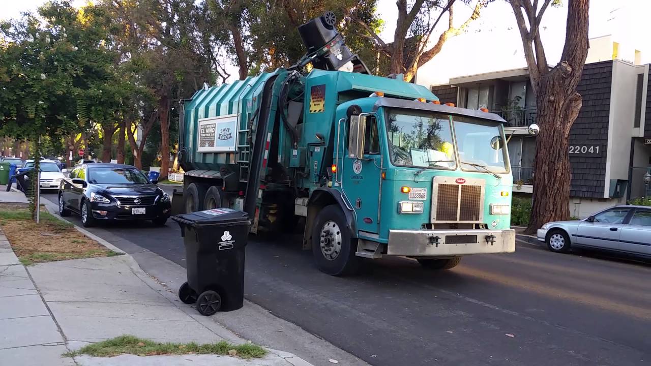 Zipping Fast Amrep ASL Garbage Truck on Trash - YouTube