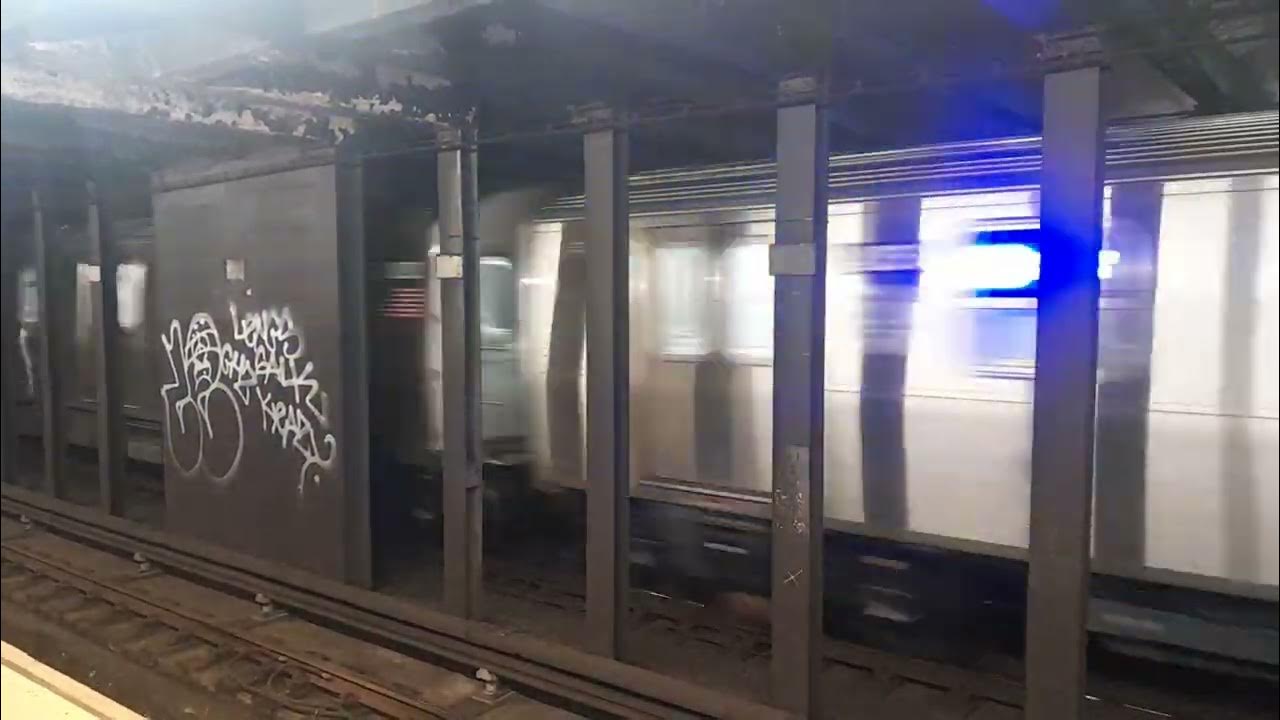 MTA NYC Subway: IND Fulton St Line: Howard Beach Bound Kawasaki R211A (A) Exp. Train skips Ralph ...