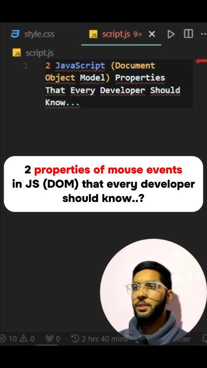 2 Most Important Mouse Event Properties in JS (DOM)..? 🤔🔥 #javascript #webdevelopment - YouTube