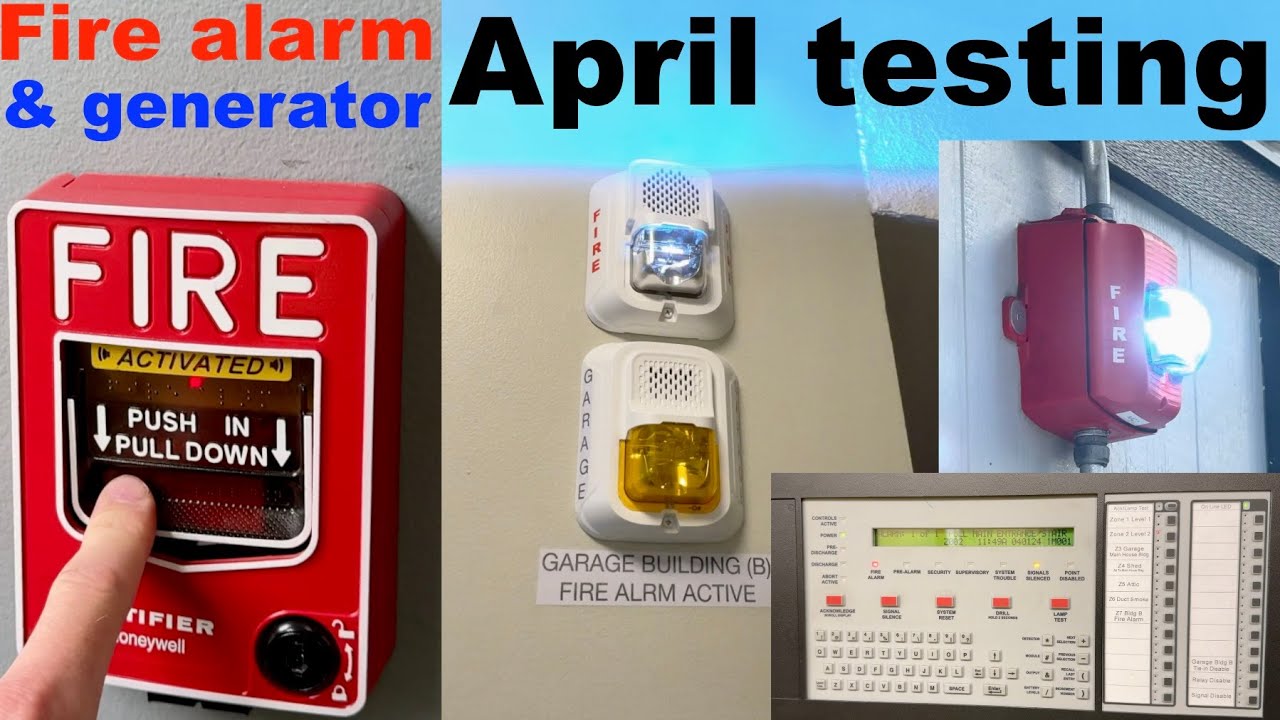 April Testing Fire Alarm Back up Generator and Emergency Lighting - YouTube