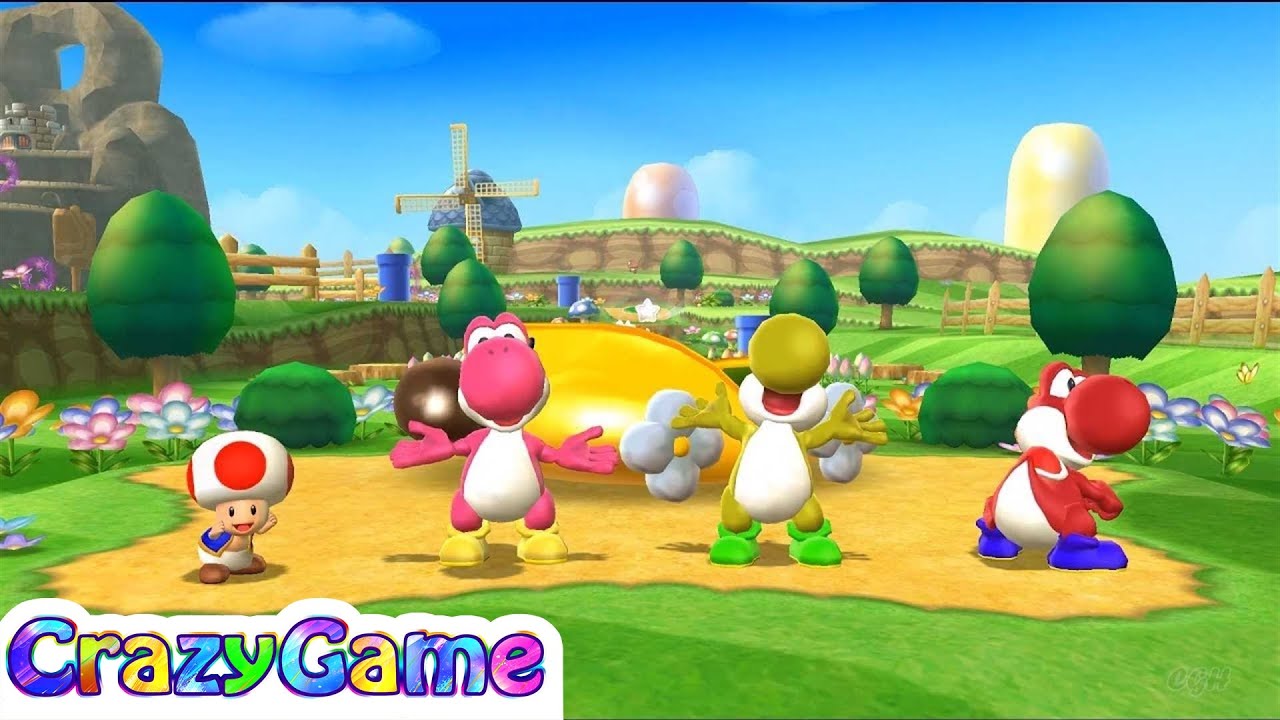 Mario Party 9 - Toad, Mario vs Peach, Daisy (Toad Road) - YouTube