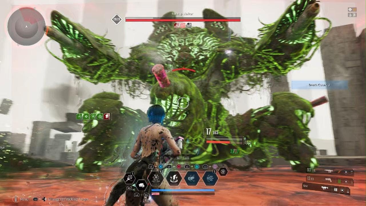 The First Descendant Ines mobbing build vs Void boss Swamp Walker - YouTube