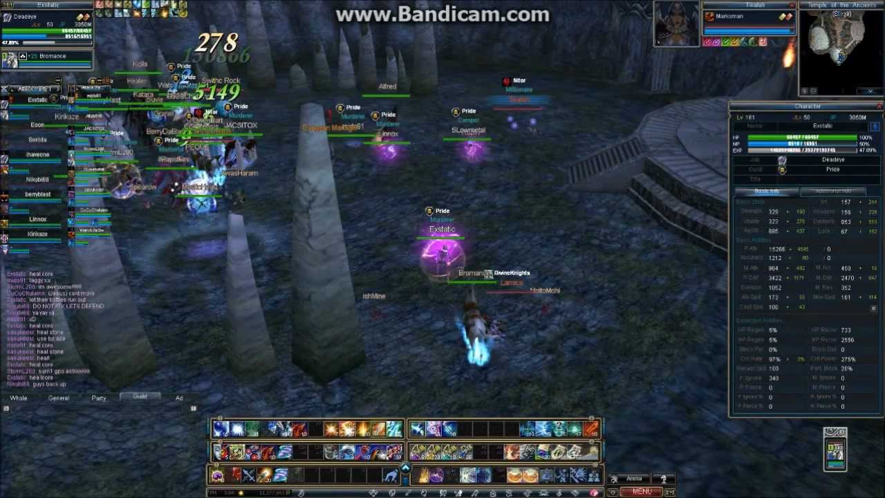 Rappelz Pride guild siege temple of ancients - YouTube