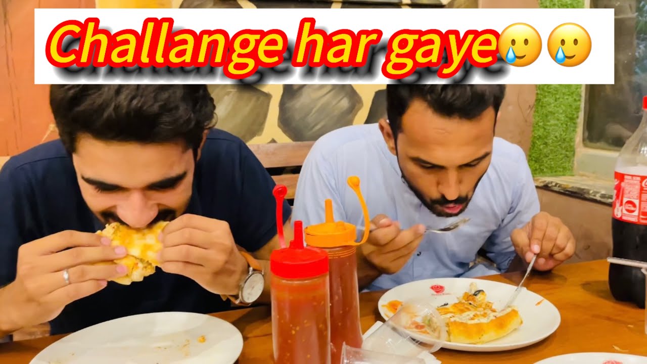 Challenge har gaye🥲 | 3 slice ni khay gaye😅🥲| #happybites #pizza # ...