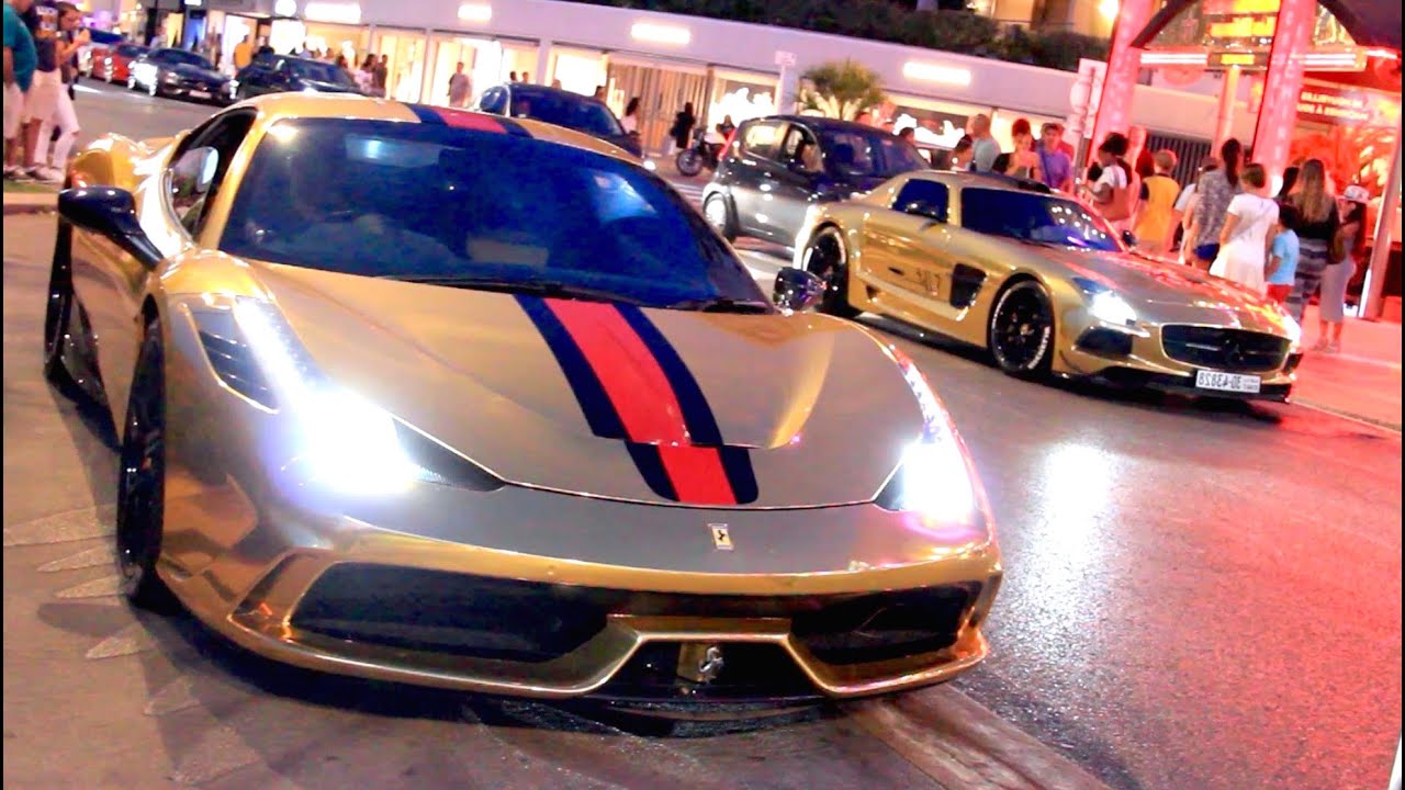 The Golden Arab Supercars of Cannes! - YouTube