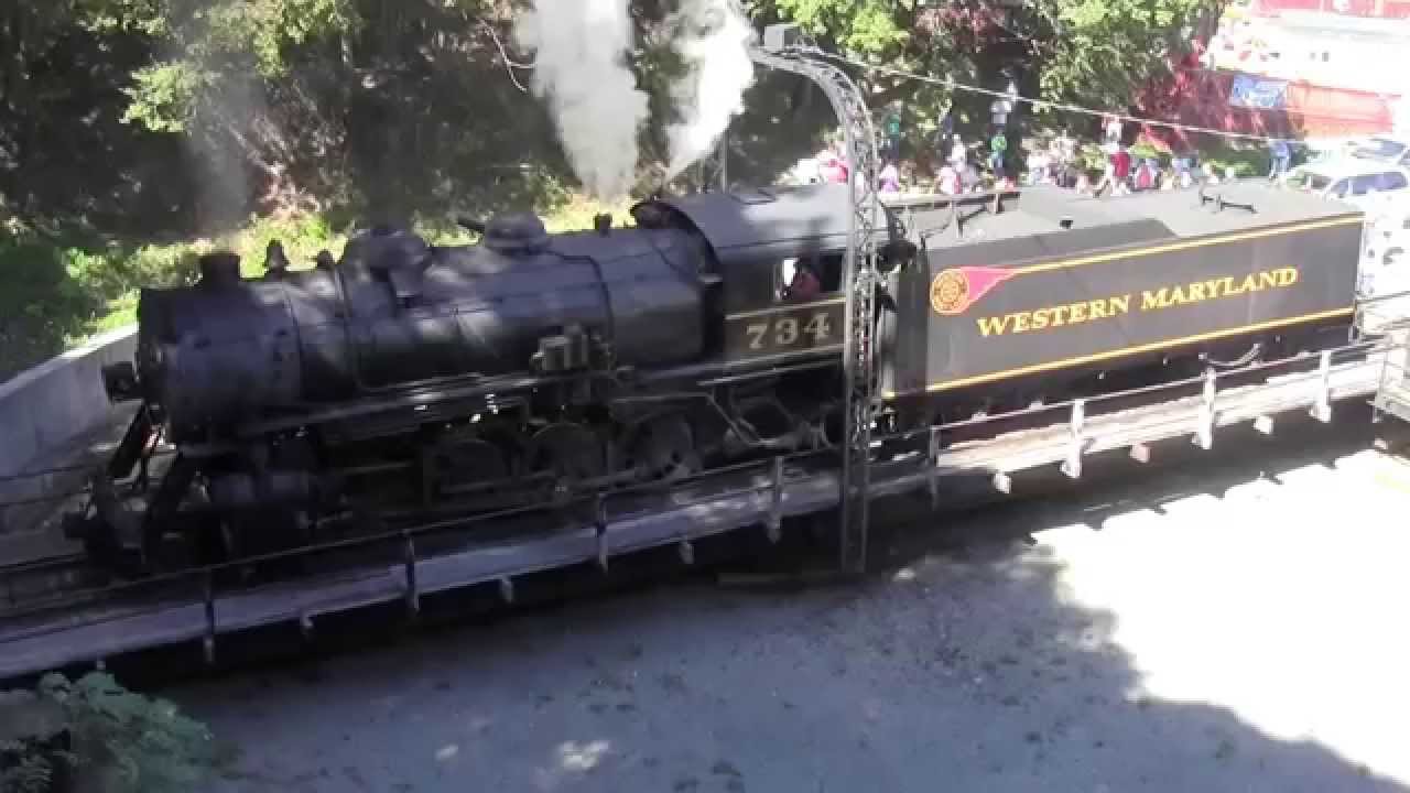 Steam Locomotive Turns on the Turntable - Western Maryland Scenic ...