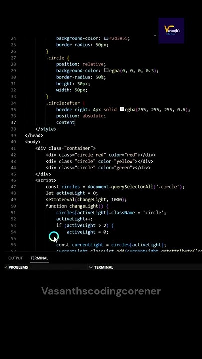 Traffic Lights Using Htmlcss Html Css Htmltutorial Coding Trend