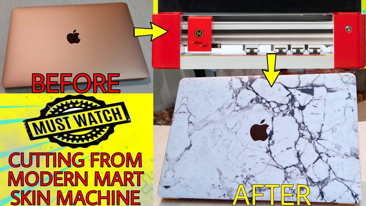 Macbook Skin || Modern Mart || BEST 9H AND BACK LAMINATION CUTTING ...