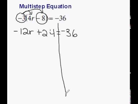 Multi-step Equation Example #4 (distributive Property) - Youtube