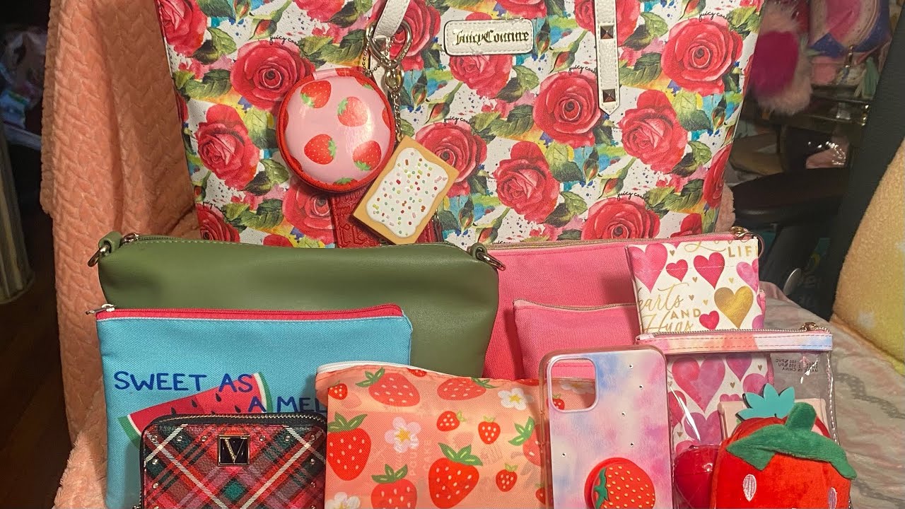 WIMB Juicy Couture Rose Tote🌹🌹Strawberry Themed🍓 (Bag Series Episode 2 ...