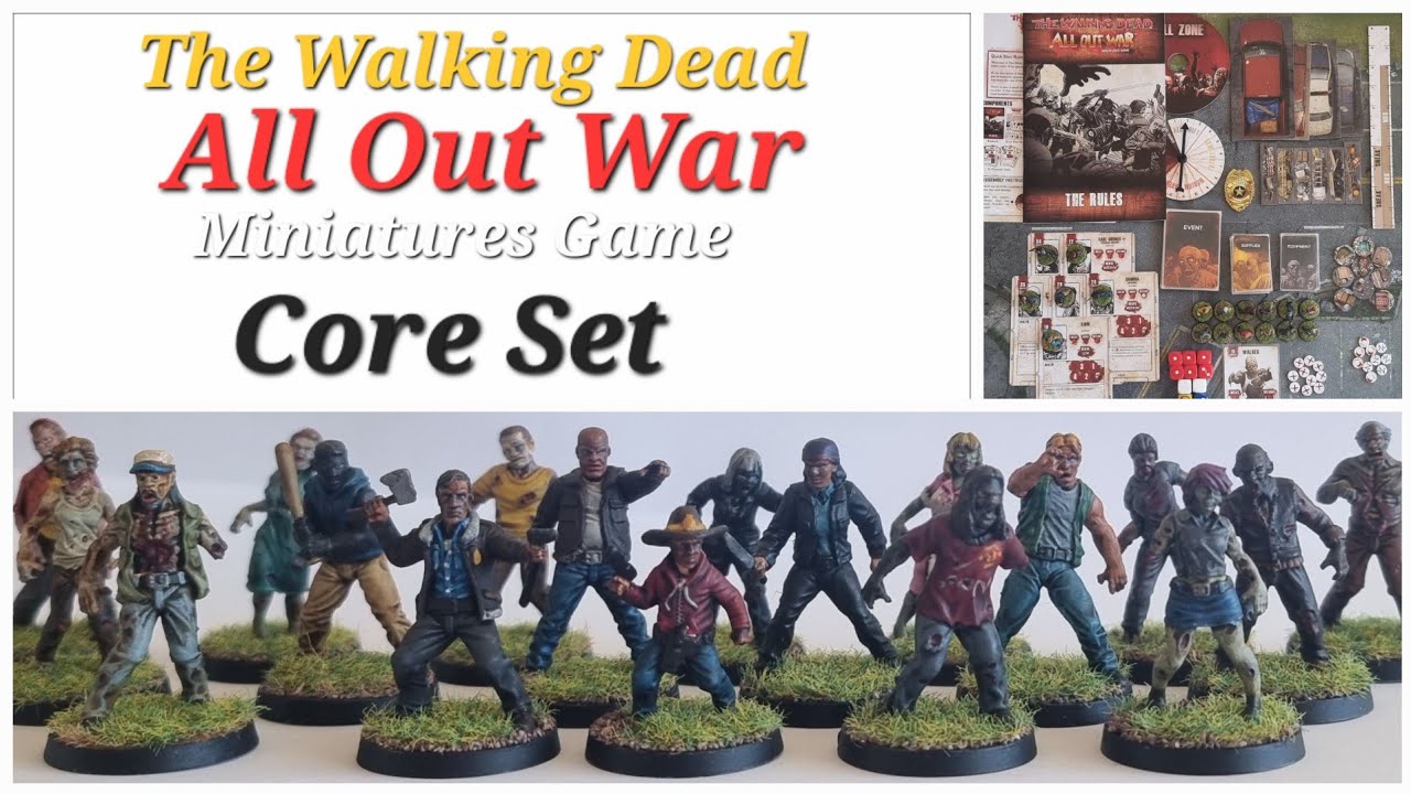 The Walking Dead All Out War Miniatures Game Core Set Component List ...