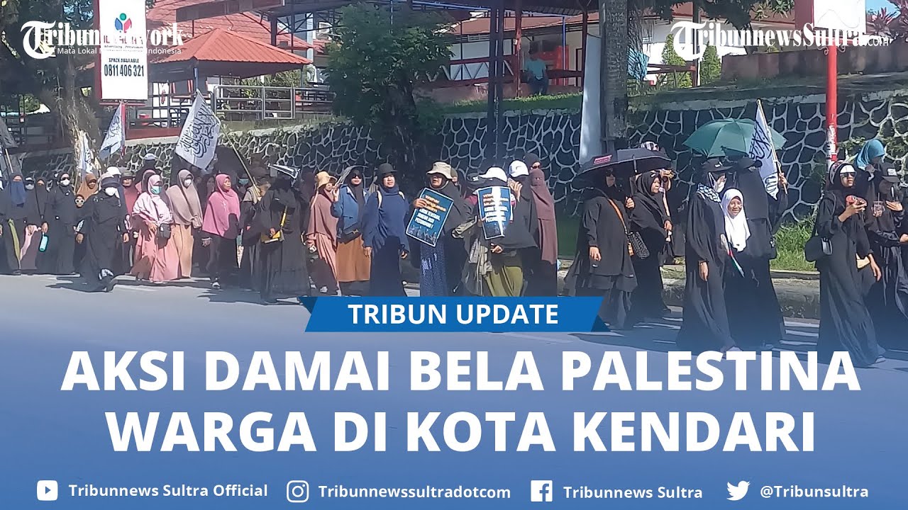 Ratusan Warga di Kota Kendari Long March Aksi Bela Palestina, Minta ...