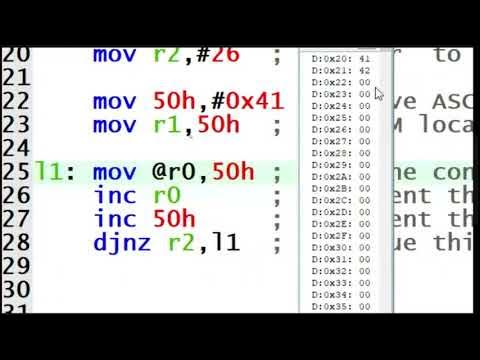 Assembly Language Program for Searching an Alphabet in an Array is Demonstrated using KEIL IDE ...