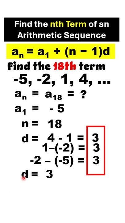 How to find the nth term of Arithmetic Sequence? - YouTube