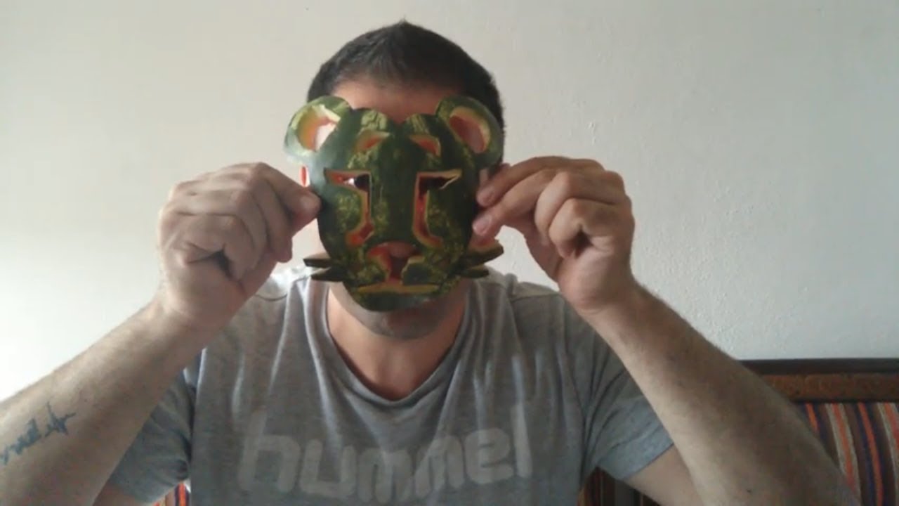 Karpuz Kabuğundan Aslan Maskesi Yaptık(lion mask)Hasanoğlan/Elmadağ-Diy ...