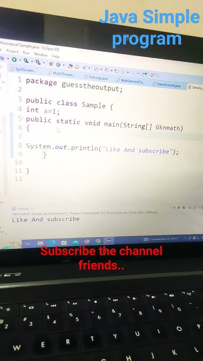 Java Simple Program Guess The Output Java Program Java Program Corejava Youtube