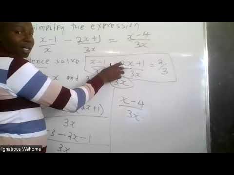 kcse 1998 linear equations f1 work by mr ignatius - YouTube