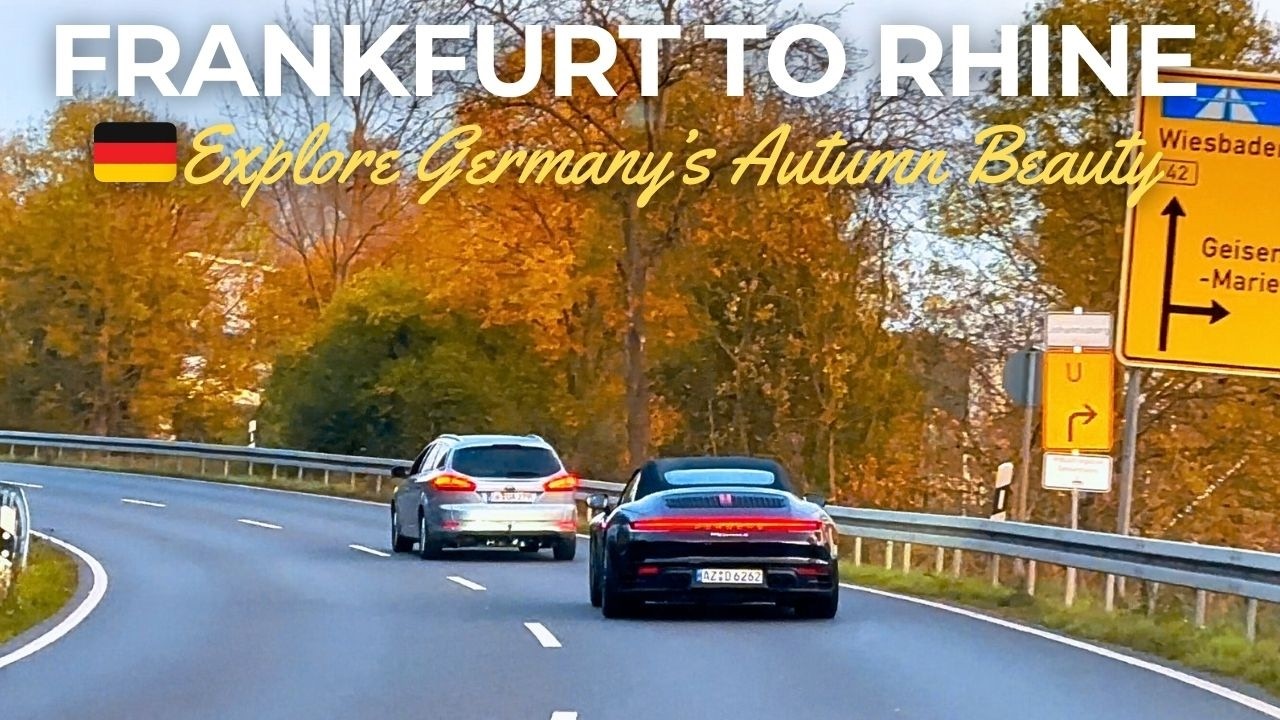 Scenic Autumn Drive from Frankfurt to the Rhine | 4K HDR German ...