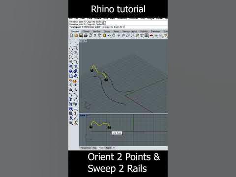 Orient 2 points & Sweep 2 rails #rhino #tutorial #3d #3dmodel #tools - YouTube