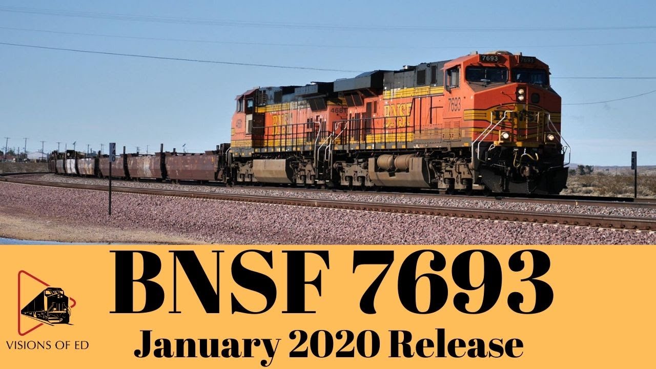 BNSF Well Car Train Eastbound Empty BNSF 7693 ES44DC GE Locomotive - YouTube