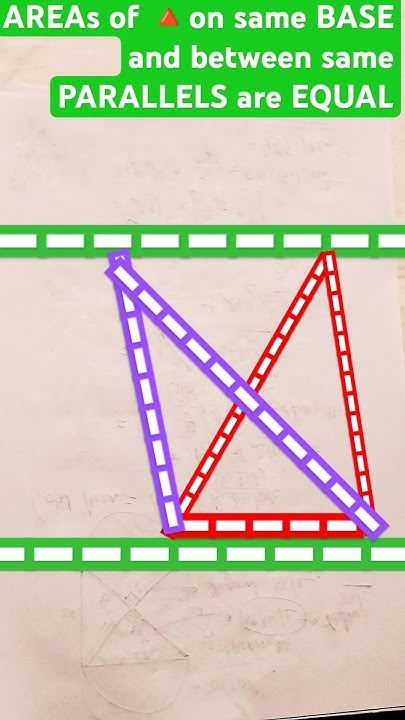 🤷 AREAs of 🔺on same BASE and between same PARALLELS are EQUAL - YouTube