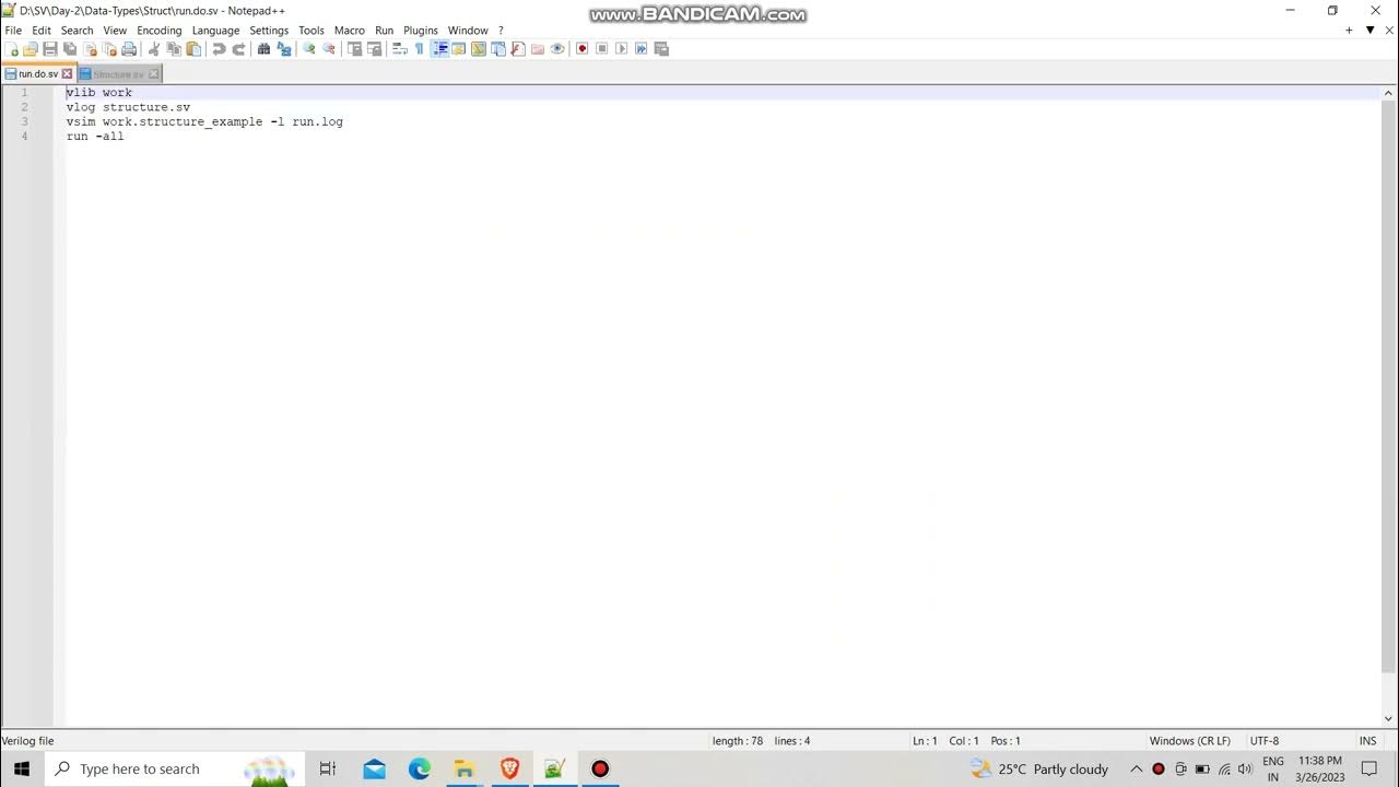 struct data type in the system verilog code in rtl design - YouTube
