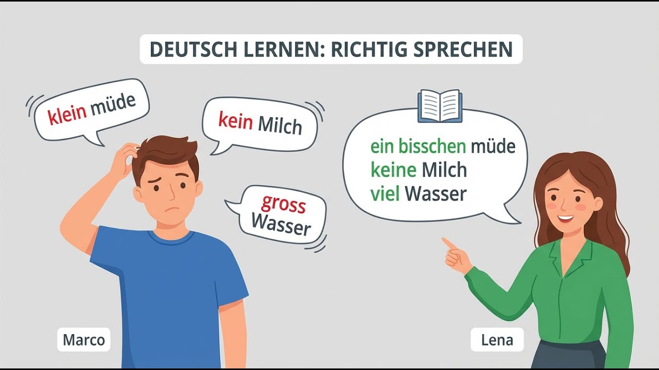 Learn German A1 | Funny Dialogue with Mistakes & Corrections (Deutsch ...