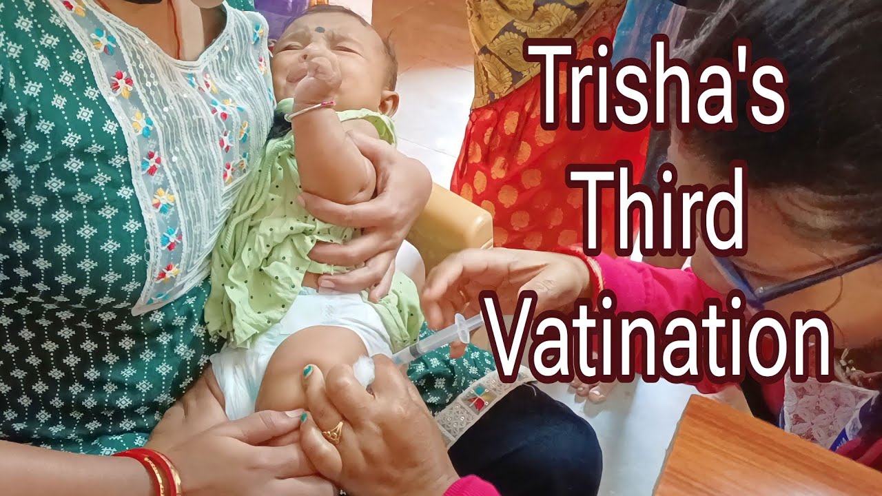 Baby vaccination shots ।। Baby immunization !! Trisha's 3rd vaccination ...