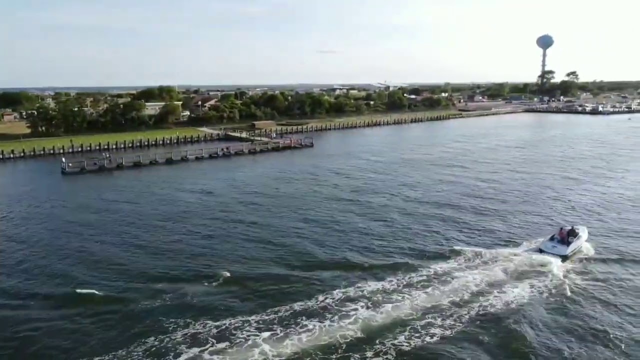 ToH Fishing Pier and Point Lookout Marina Flyover - YouTube