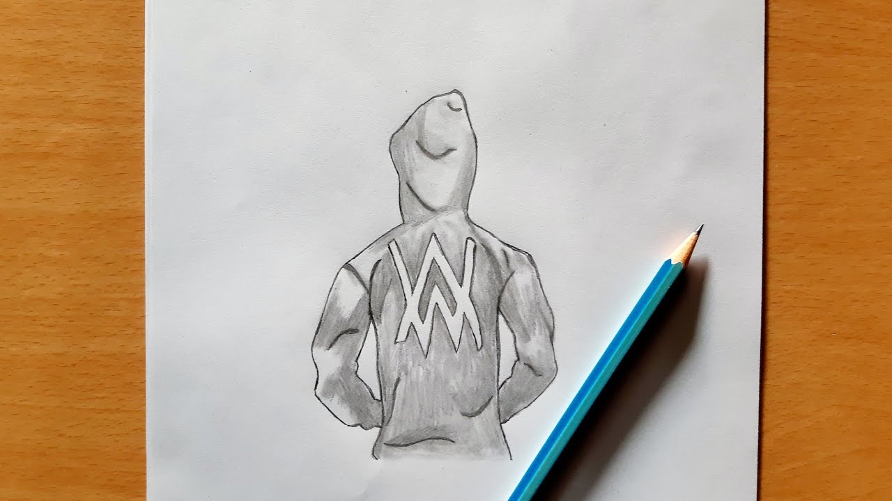 How to draw alan walker / alan walker easy drawing / alan walker ...