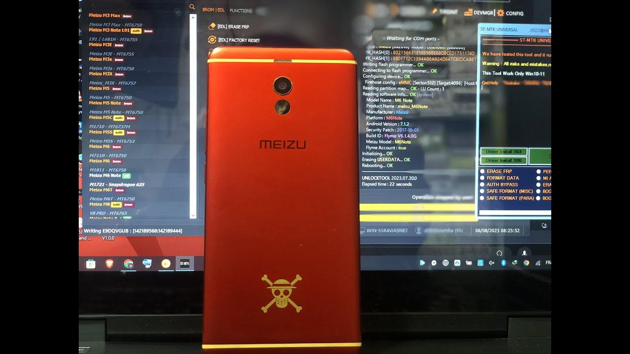 HARD RESET MEIZU M6 NOTE / WIPE DATA FACTORY RESET DONE AND FLASH BY UNLOCKTOOL - YouTube