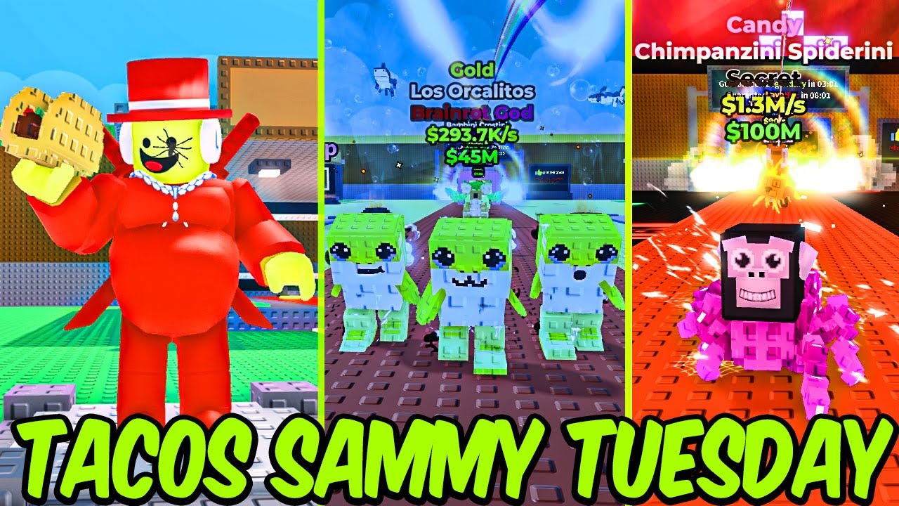 INSANE SAMMY TACOS TUESDAY ADMIN ABUSE IN STEAL A BRAINROT - YouTube