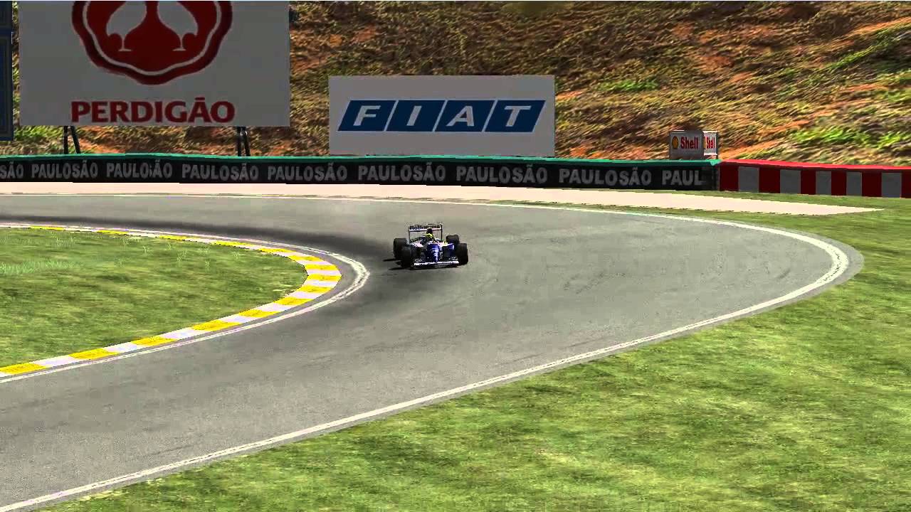 Ayrton Senna Interlagos 1994 - rFactor - YouTube
