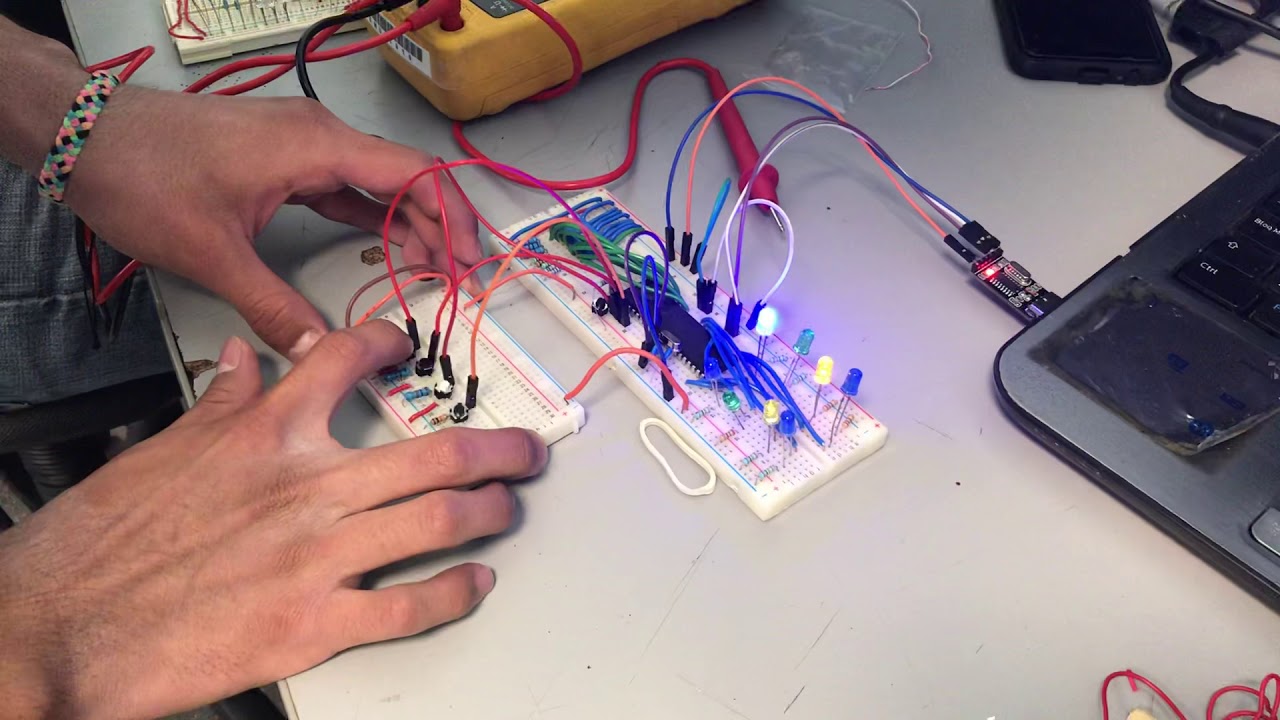 Actividad 4 (counter++, counter—, B=counter, clr) - YouTube