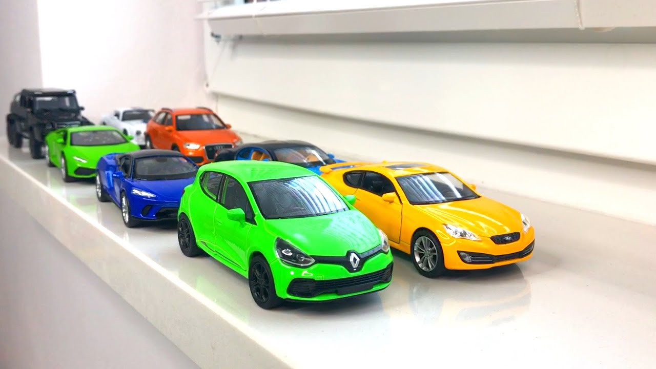 Diecast Model Cars Driven By Hand On The Windowsill - YouTube