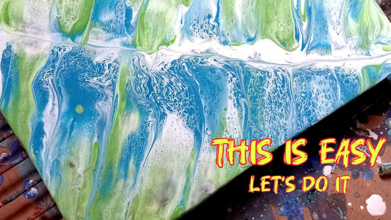 Green Park | Swepe Technique Acrylic Pouring Abstract - YouTube