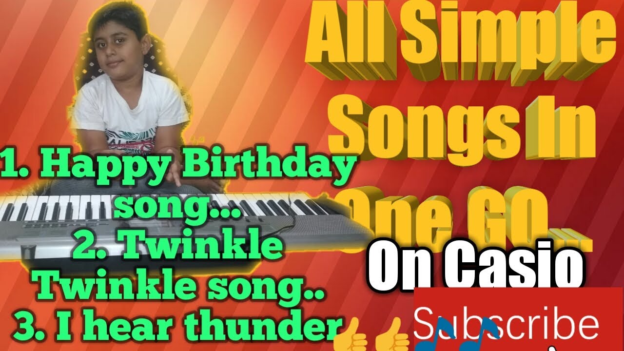 5 SIMPLE SONGS ON CASIO for beginners. - YouTube