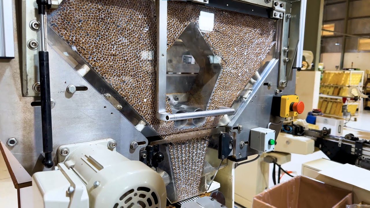 Automatic Cigarette Packing Machine - HLP 180 Cigarette Packer - YouTube