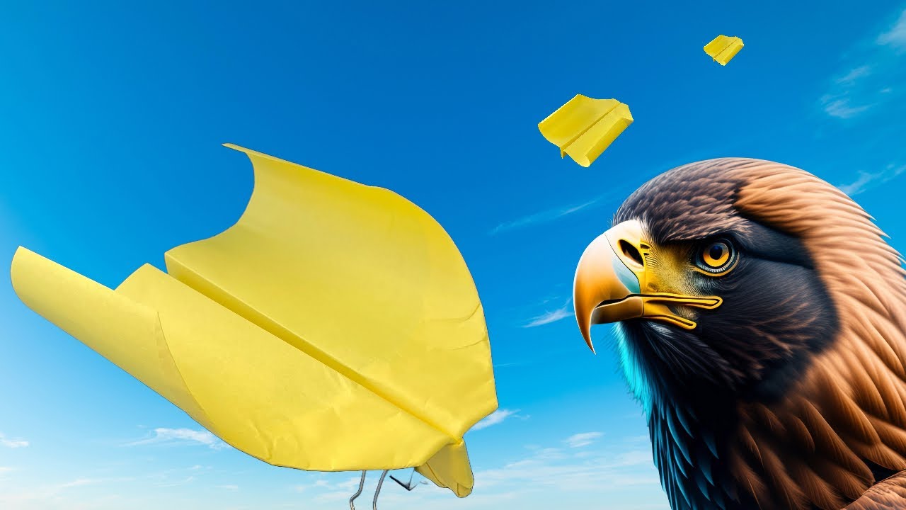 SUPER FLYING PAPER PLANE EAGLE 700 FEET | How to Make Paper Airplane ...
