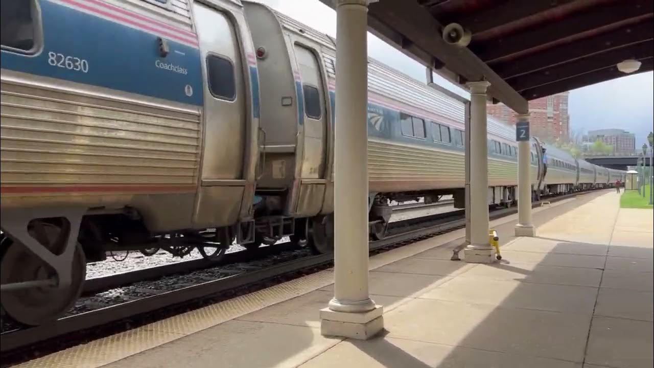 Amtrak Ex Toyota Tundra P42DC 115 leads Northeast Regional 156 into Alexandria (3/26/2022) - YouTube