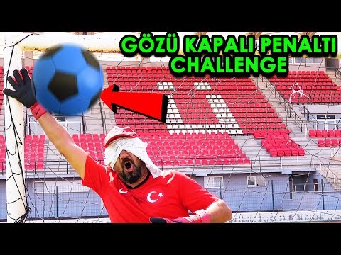 GERÇEK SAHADA GÖZÜ KAPALI PENALTI CHALLENGE!