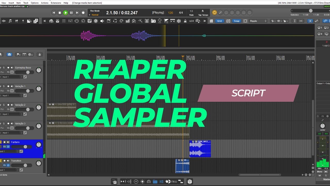 Global Sampler - Demonstrando o script gratuito para o Reaper - YouTube