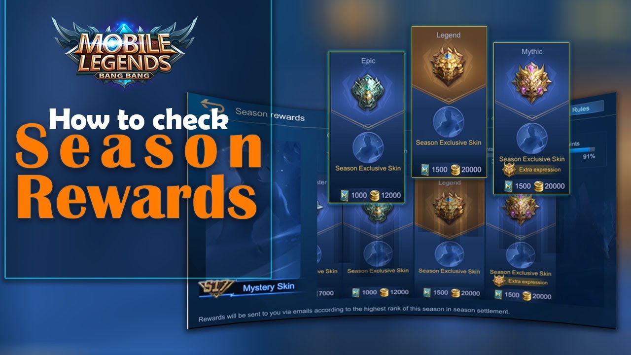 How to check season rewards on Mobile Legends - YouTube