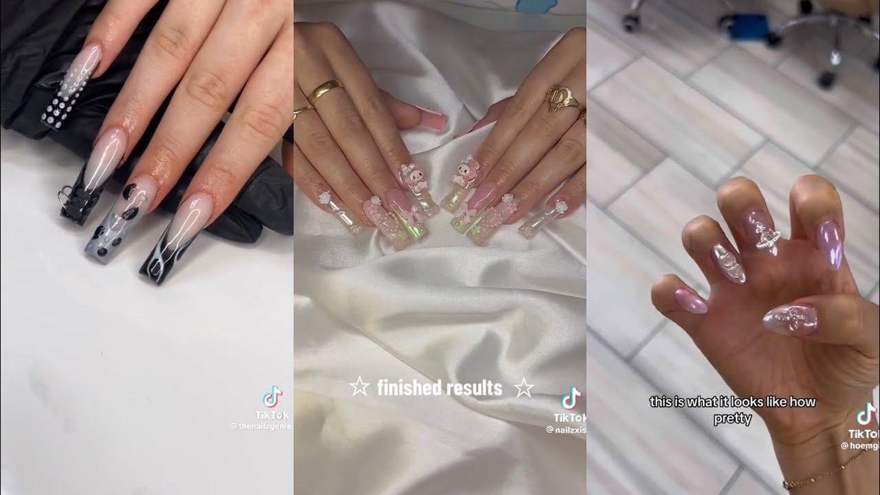 Nail Art With Accessories | TIKTOK COMPILATION - YouTube