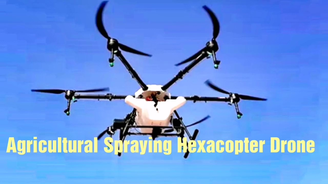 Agricultural Spraying Hexacopter Drone - YouTube