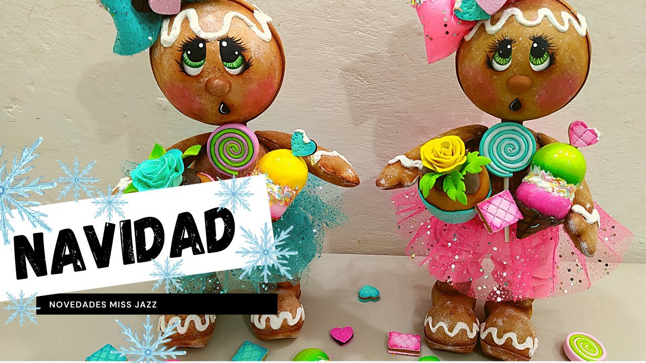 DIY Galleta de Jengibre en foami o goma eva/gingerbread cookie in foami ...